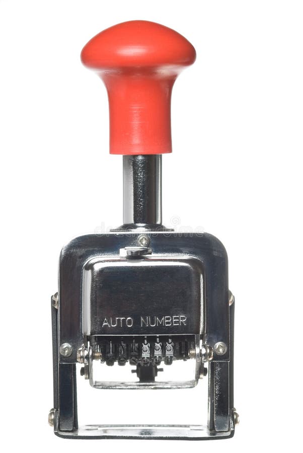 Vintage numbering machine stock image. Image of attest - 7969975