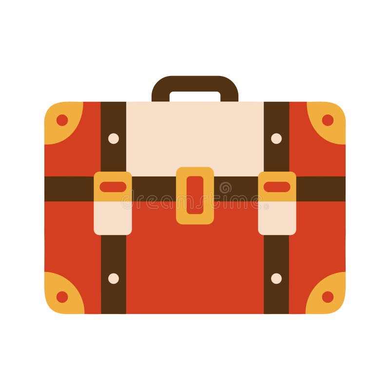 Vintage Object Leather Suitcase Stock Illustration - Illustration of ...