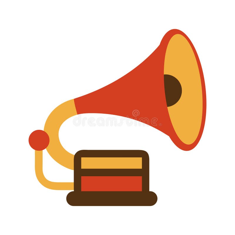 Vintage Object Phonograph Sound Stock Illustration - Illustration of ...