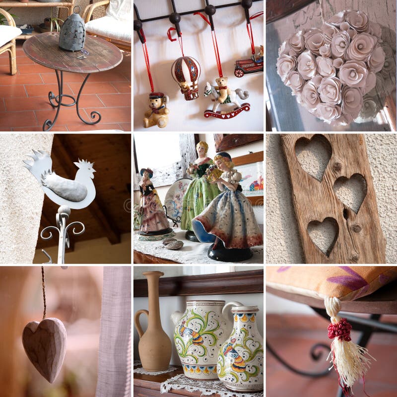 Vintage objects collage stock photo. Image of decoration - 89583766