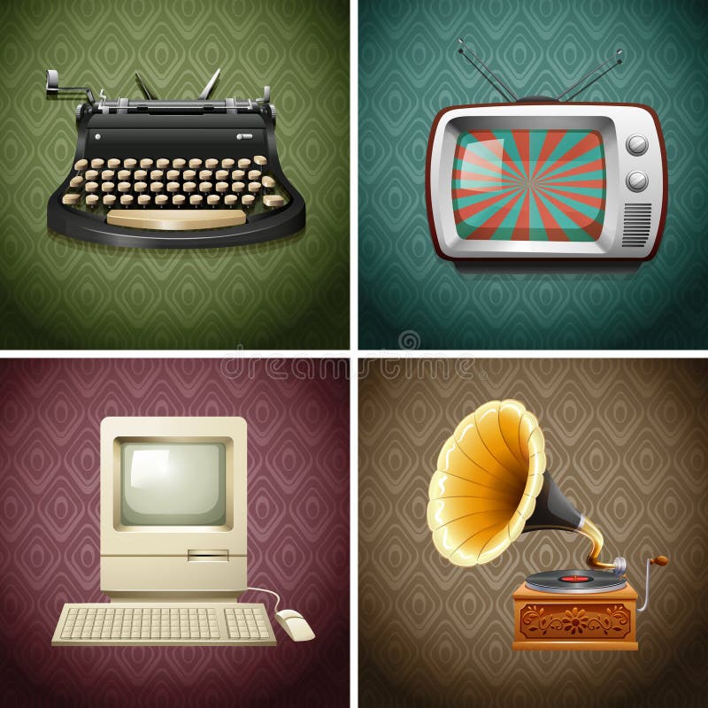 Vintage objects stock vector. Illustration of fashioned - 56639116