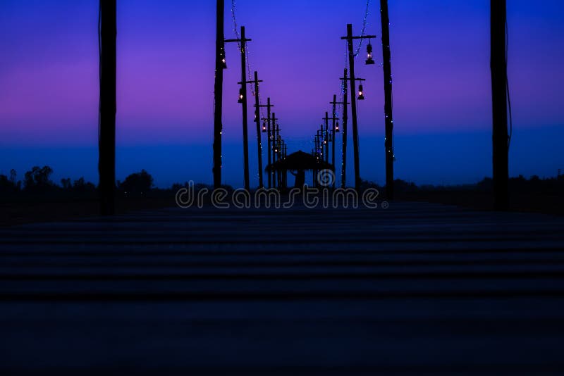 Vintage Oil Lamp with the Sun is Going To Fall. Evening. Light after ...