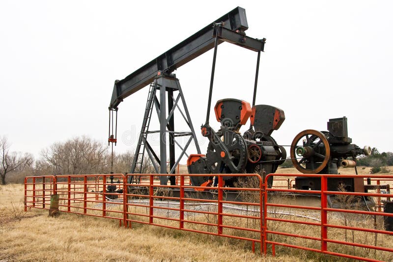 Oil Pumping Unit stock image. Image of gasoline, oilfield - 6336265