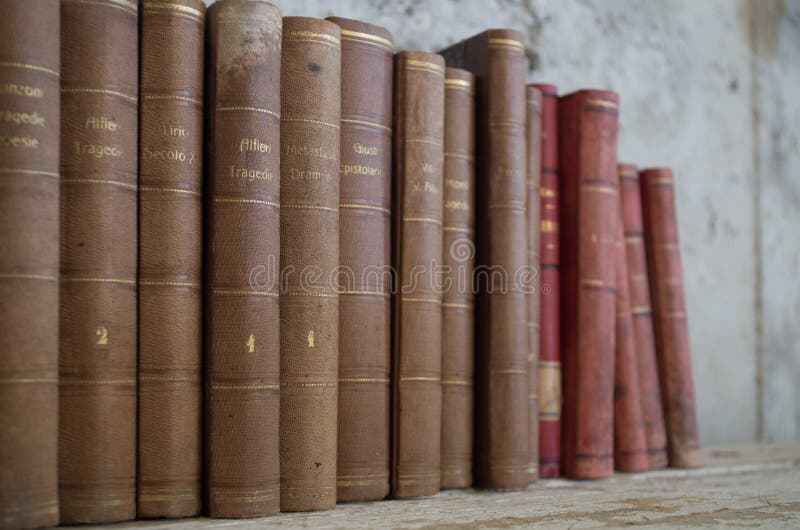Vintage old antique books stock photo. Image of collection - 106805746