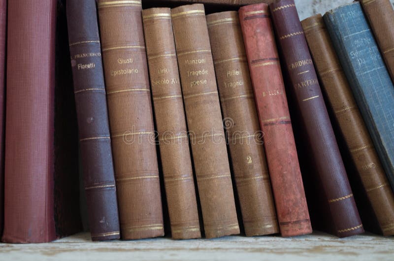 Vintage old antique books stock photo. Image of pile - 106808328