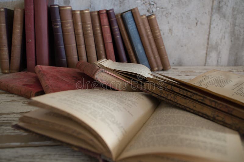Vintage old antique books stock image. Image of books - 106808593