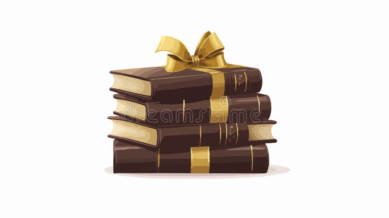 Vintage Old Books Stack with Elegant Gold Ribbons on Top for Classic ...