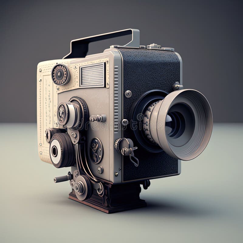Vintage Old Camera Equipment Stock Illustration - Illustration of ...