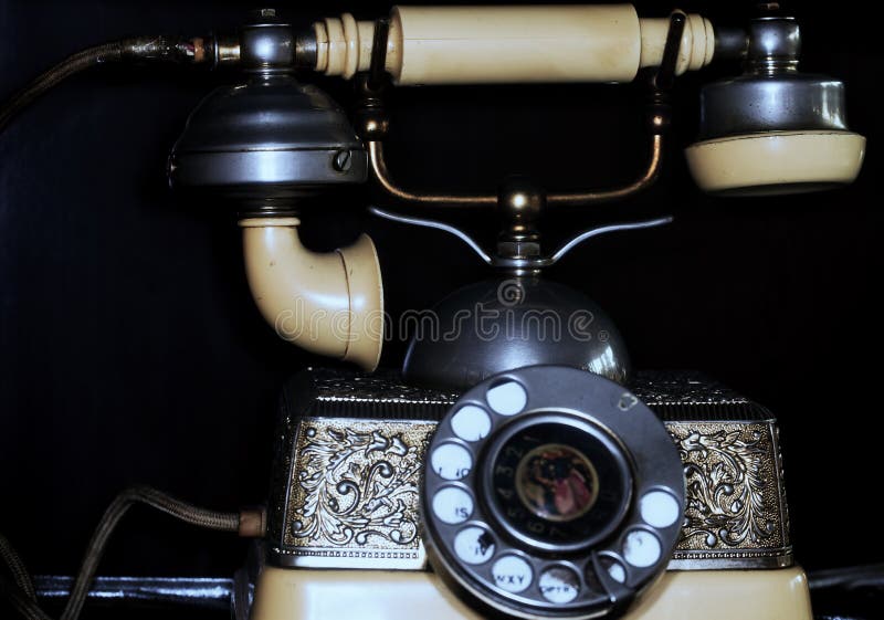 Vintage Old Classic Telephone Communication Device Stock Image - Image ...