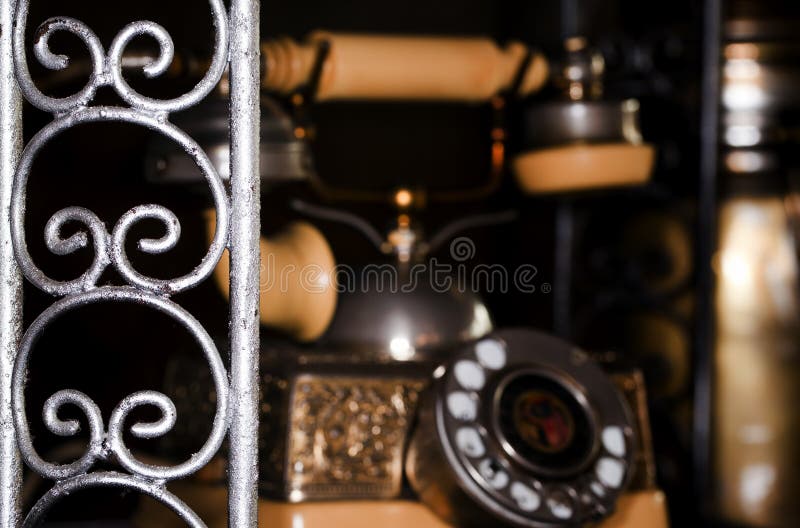 Vintage Old Classic Telephone Communication Device Stock Photo - Image ...