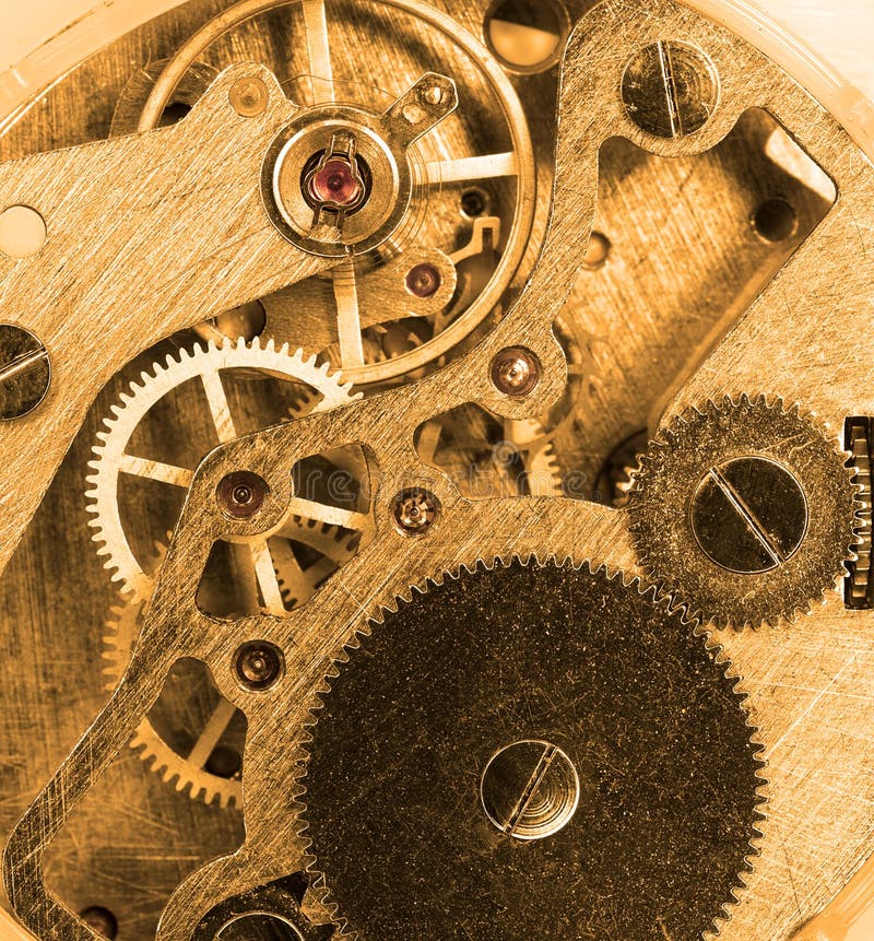 Clock Cogs Isolated on Black Stock Image - Image of cogwheels, wheels ...