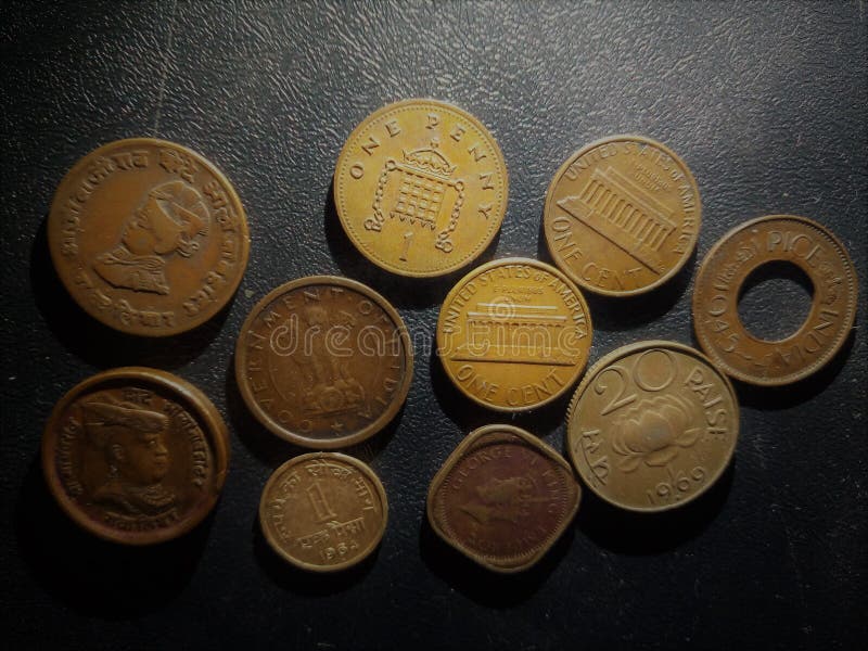 Vintage Old Coin Collection Stock Image - Image of noble, coin: 148347605