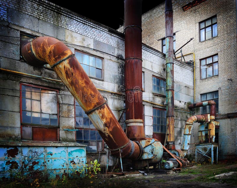 Vintage old factory stock photo. Image of exterior, cobblestone - 29294118