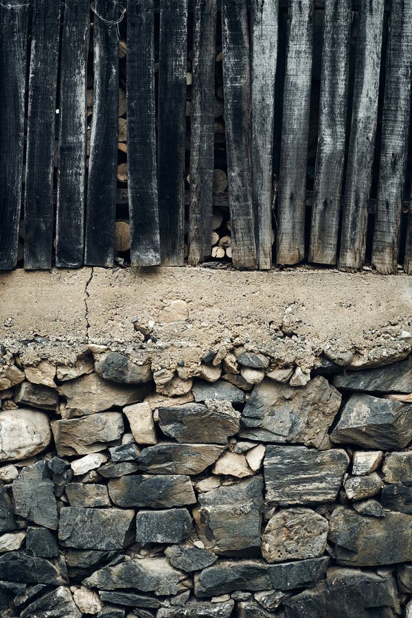 Vintage Old-fashioned Outside Wall of Countryside House Stock Photo ...