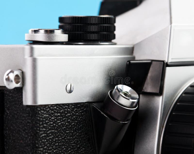 Vintage Old Film Photo-camera Stock Photo - Image of objective, hobbies ...