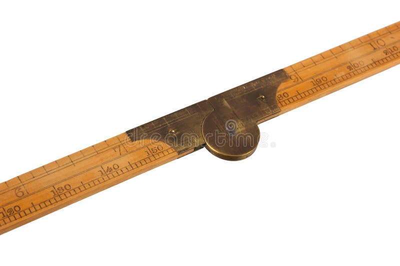 Vintage old folding ruler stock image. Image of width - 323669227