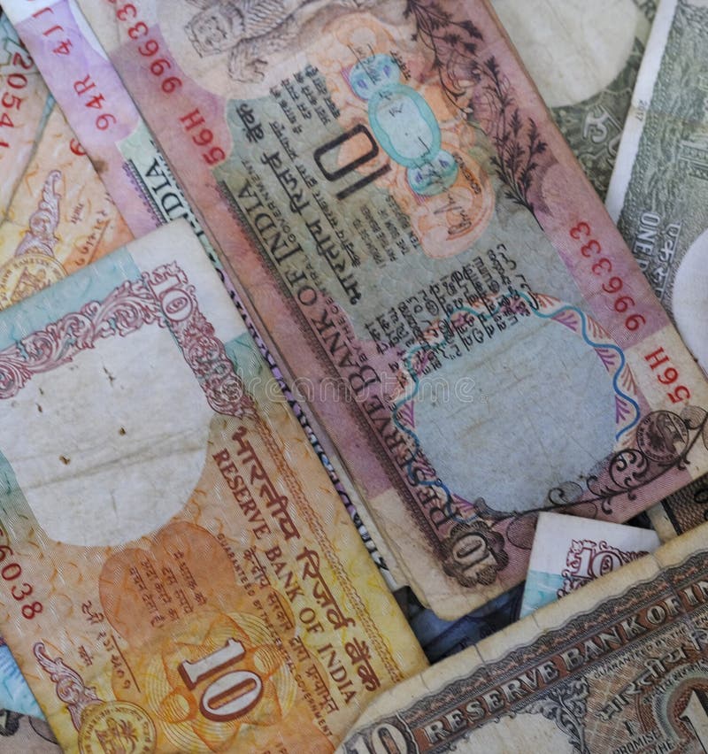 Vintage Old Indian Currency, a Background of Old Vintage Indian ...