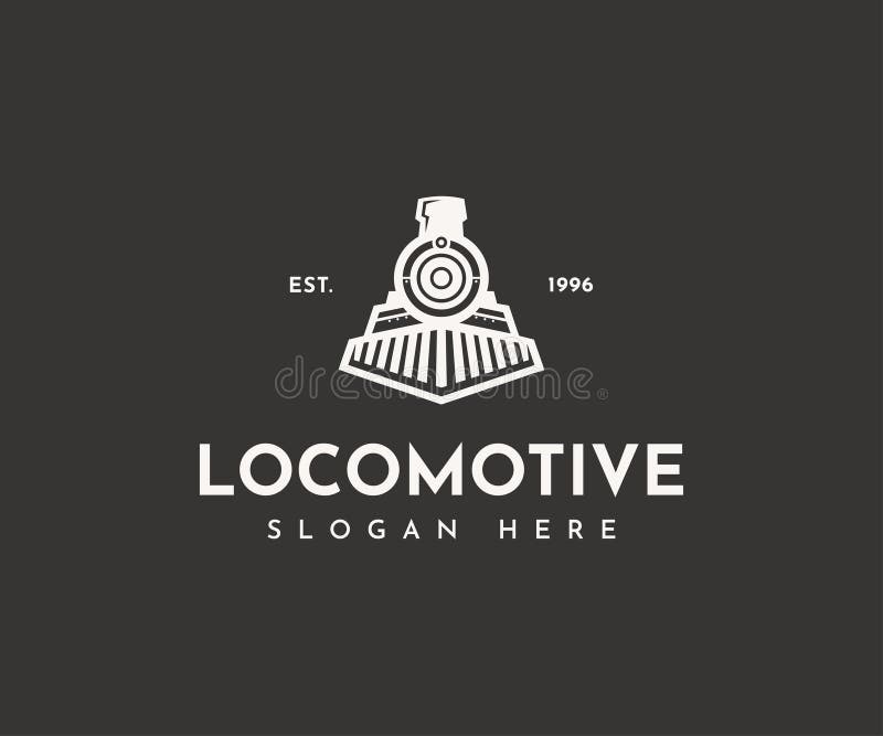 Vintage Old Locomotive Train Logo Design Template Stock Vector ...