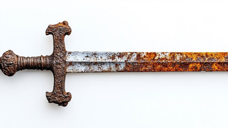 Vintage Old Medieval Royal Sword Antique Weapon with Rus Design Stock ...