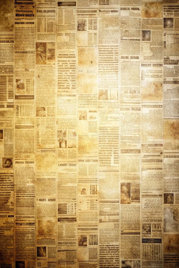 Vintage Old Newspaper Background with Scratched Paper Texture Stock ...
