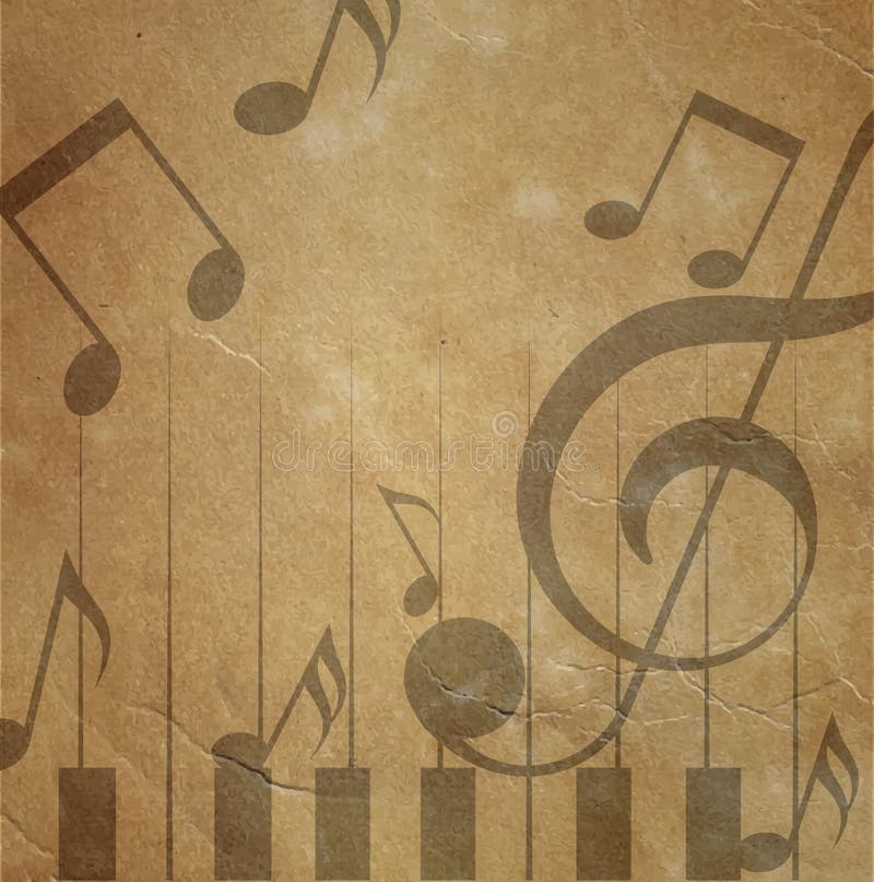 Vintage Old Paper Background with Notes Grunge Style Stock Vector ...