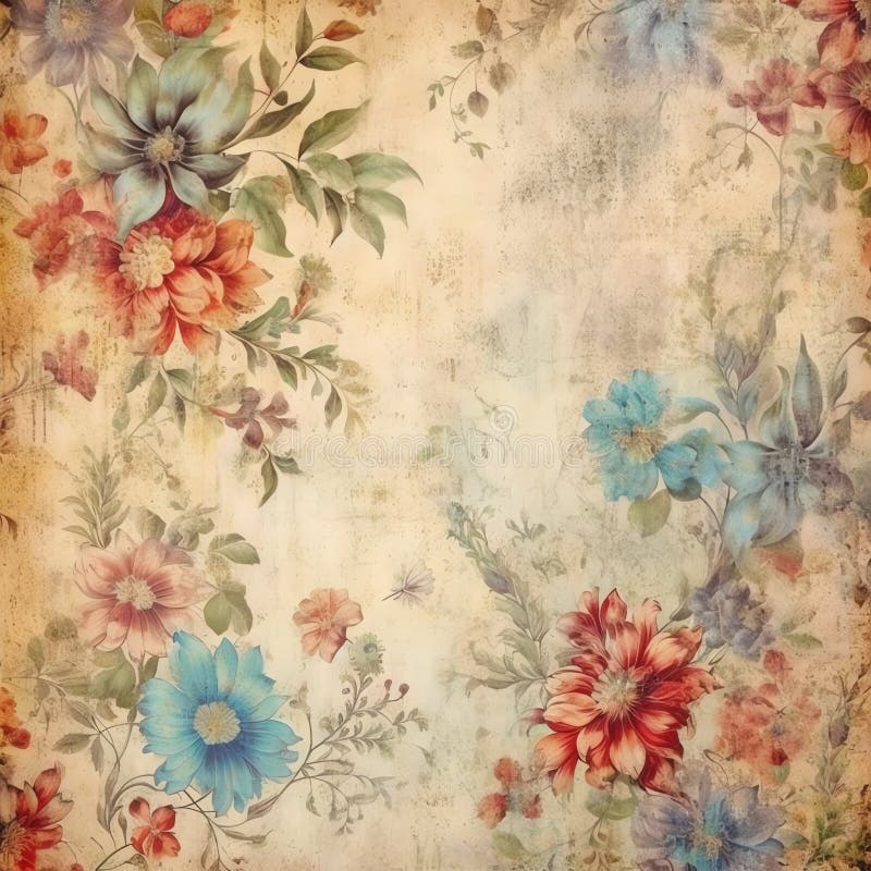 Vintage Old Paper, Vintage Digital Paper Stock Illustration ...