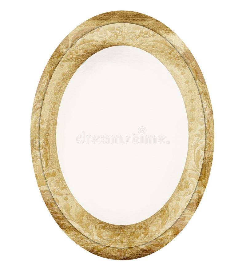 Vintage Old Paper Oval Frame Stock Illustration - Illustration of edge ...