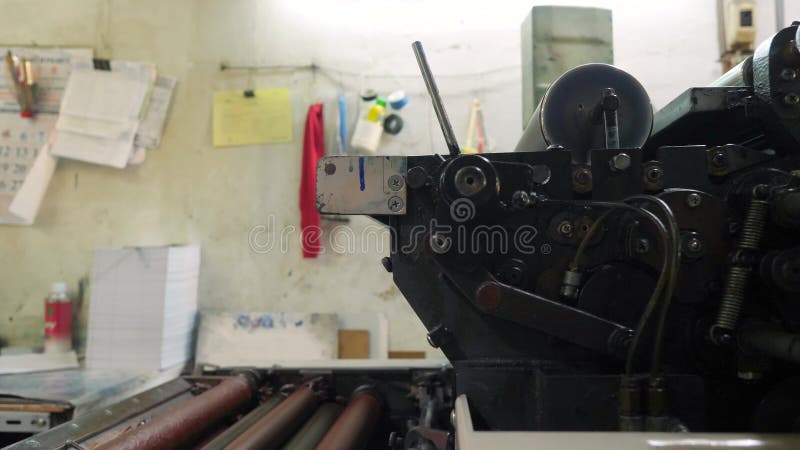 Offset Print Machine stock footage. Video of production - 258883896