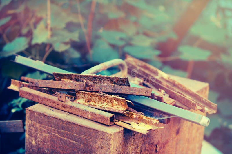 Rusty scrap metal stock photo. Image of abstract, junkyard - 101400164