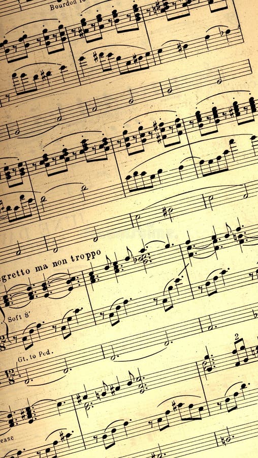 Vintage Sheet Music. stock photo. Image of antique, score - 3799906