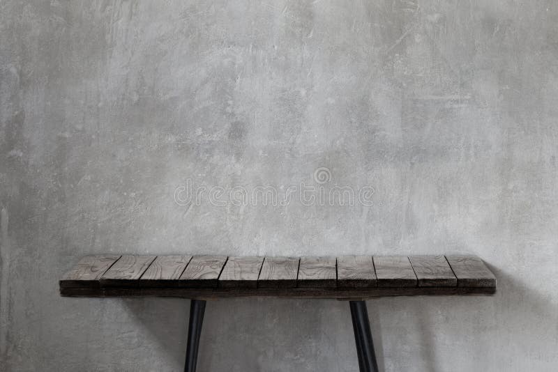 Vintage Old Table on Grunge Background Stock Image - Image of antique ...