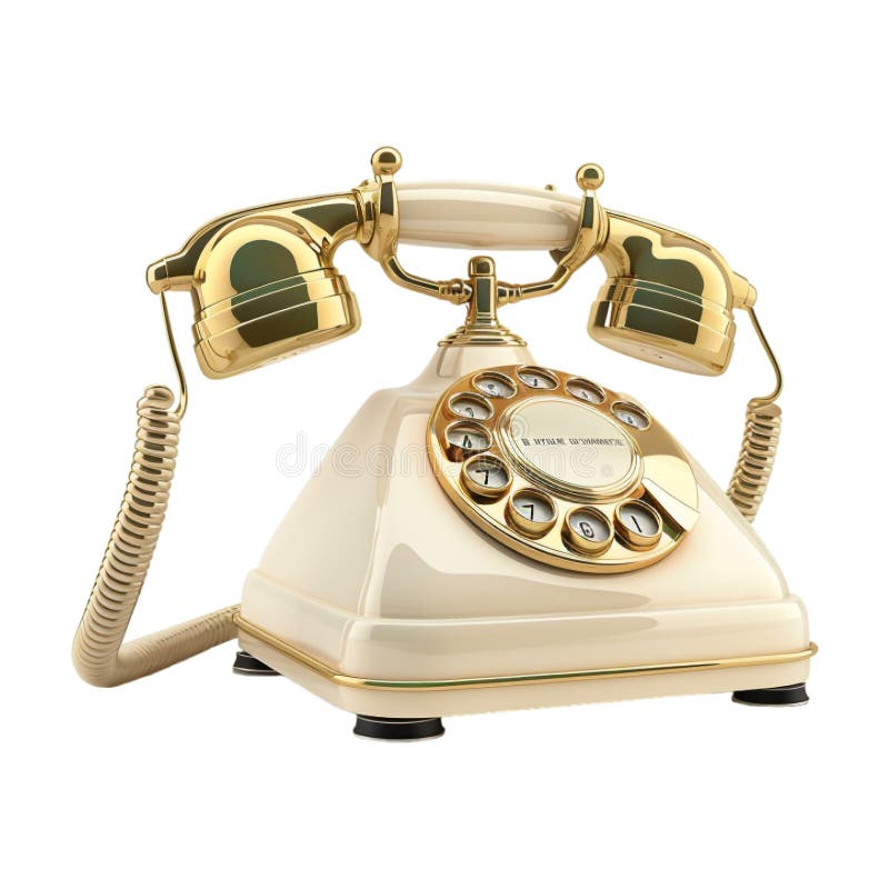 Vintage Old Telephone on Transparent Background - Ai Generated Stock ...