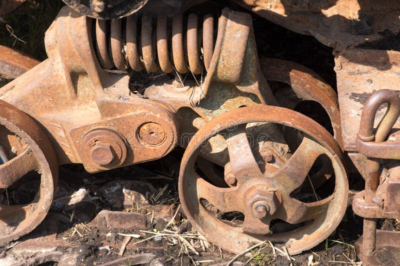 Vintage Old Tractor. Old Wheels Stock Photo - Image of farm, abandoned ...