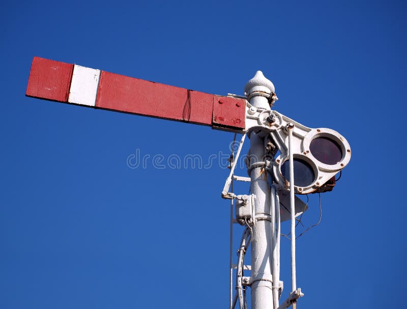 Old Railway Semaphore Signals Stock Image - Image of closeup, railroad ...