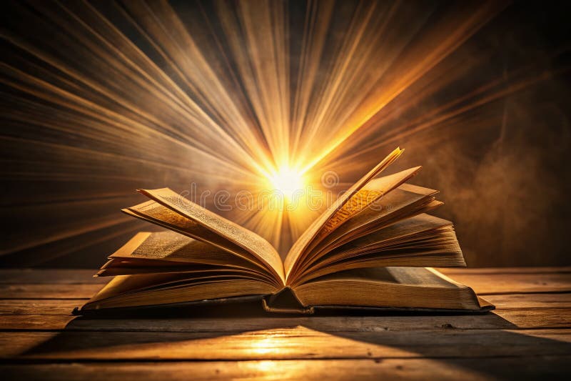 Vintage Open Book Silhouette at Sunset a Timeless Symbol of Learning ...