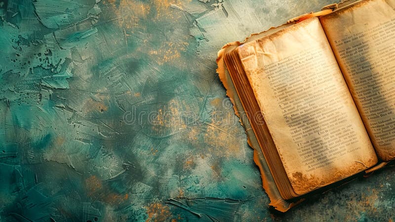 Vintage Open Book on Textured Background Stock Photo - Image of ...