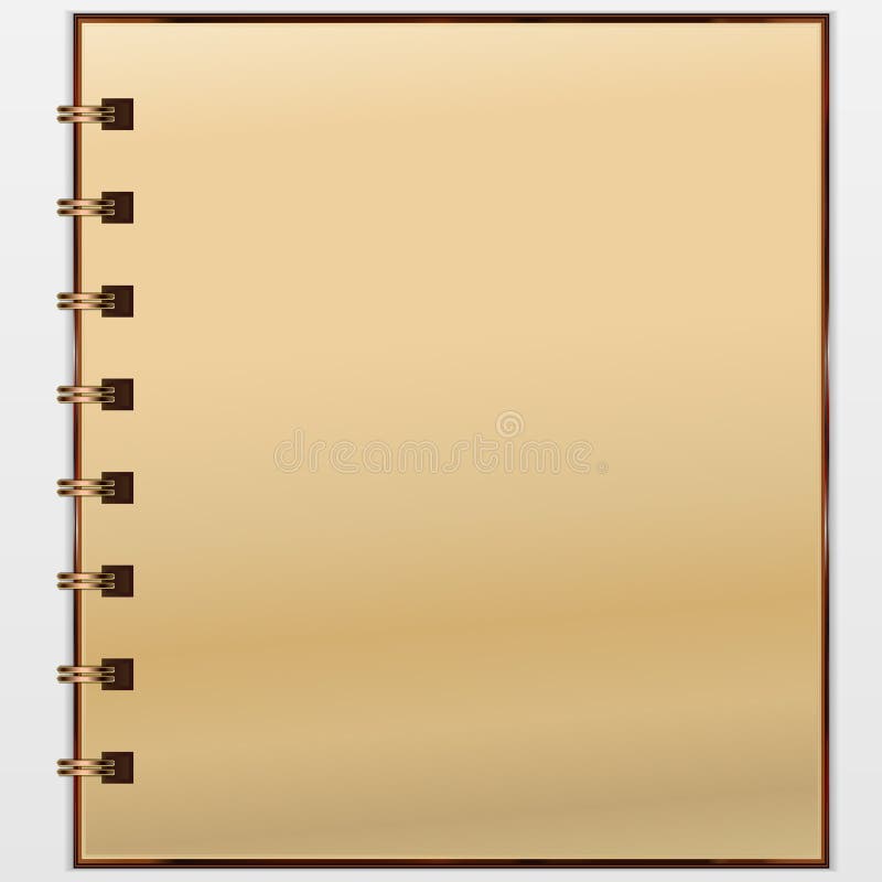 Vintage open notebook stock vector. Illustration of spiral - 55551758
