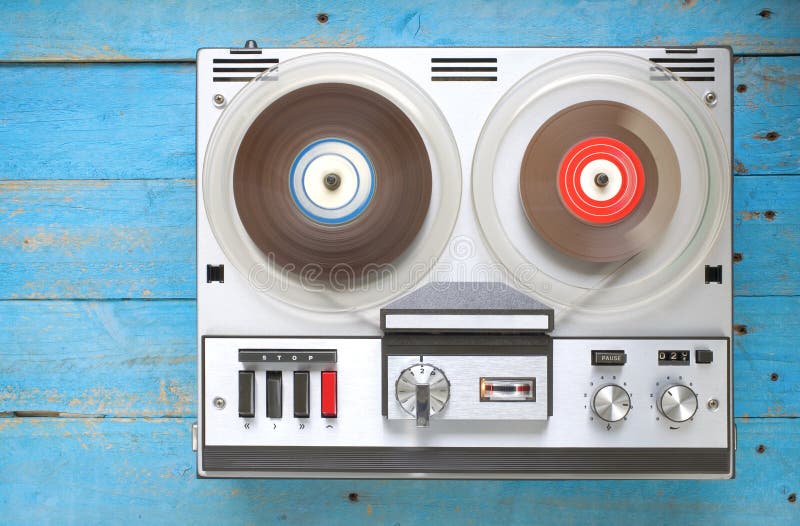 Vintage Open Reel Tape Recorder Stock Image - Image of space, recording ...