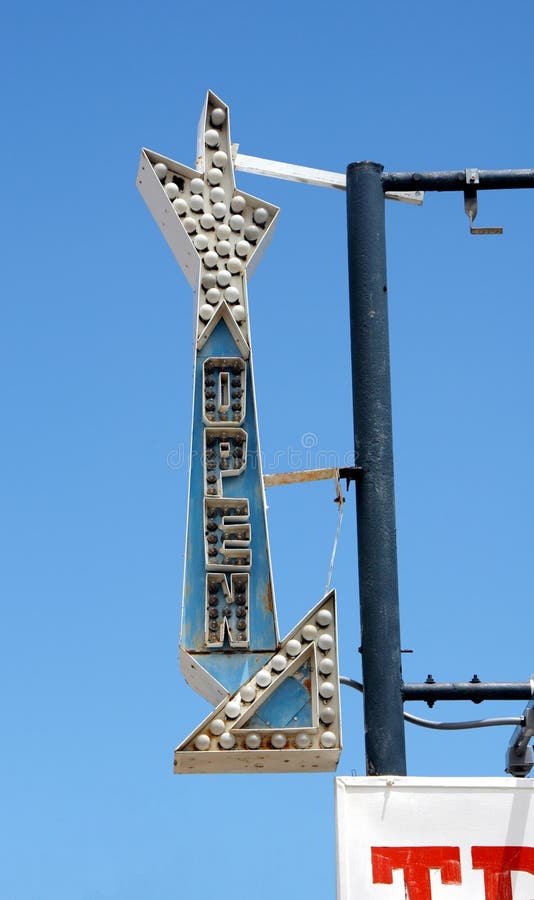 Vintage open sign stock photo. Image of nostalgia, open - 16374570