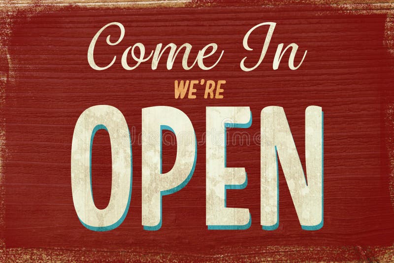 Vintage open sign stock photo. Image of open, vintage - 255573872