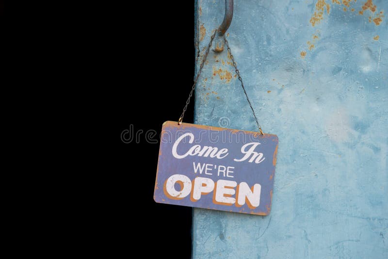 Vintage open sign stock photo. Image of scratch, sign - 67524798
