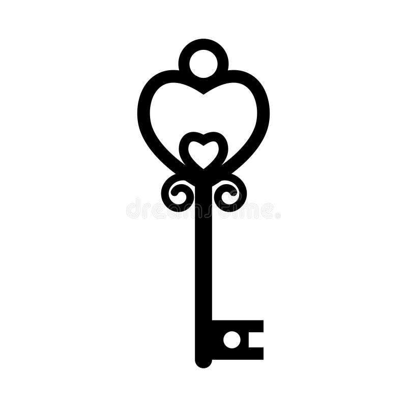 Key with a pattern stock vector. Illustration of invention - 207828901