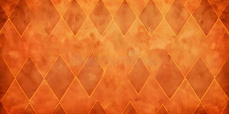 Vintage Orange Diamond Pattern Texture Background Stock Illustration ...