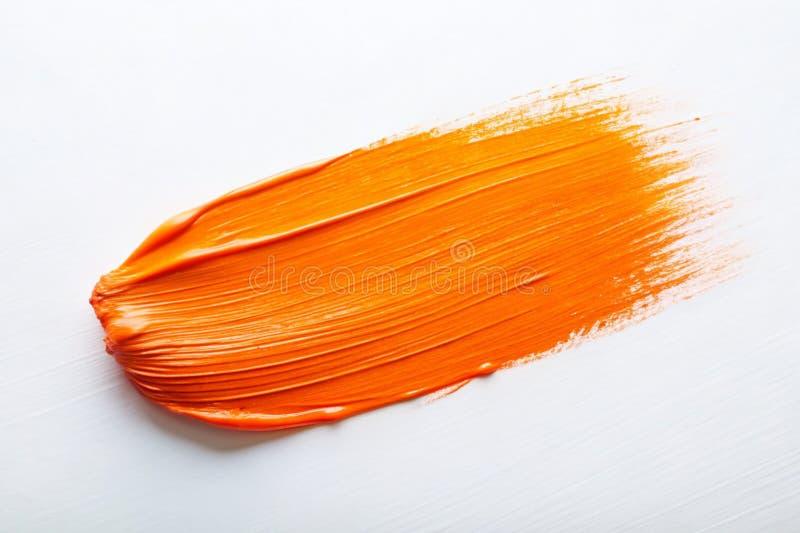 Vintage Orange Paint Stroke Isolated Image for Creative Design Projects ...