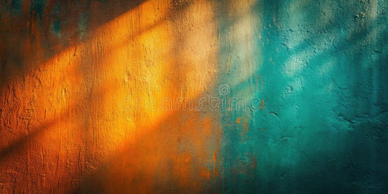 Vintage Orange and Teal Gradient Wall Texture a Calm and Dynamic ...