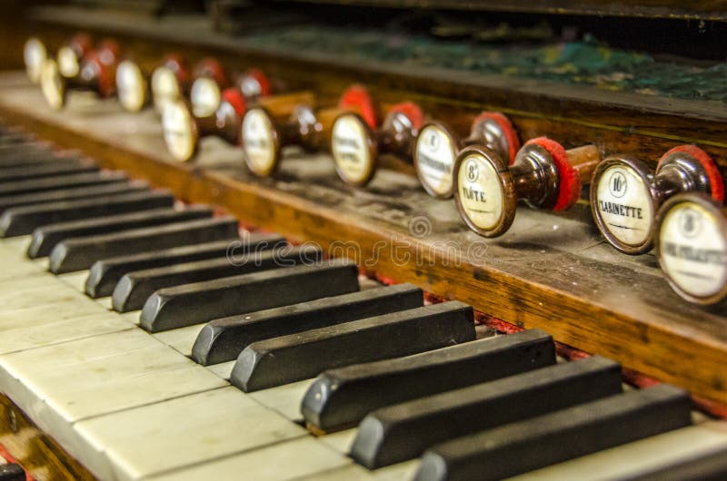Vintage Organ Piano stock photo. Image of ivory, close - 115829574