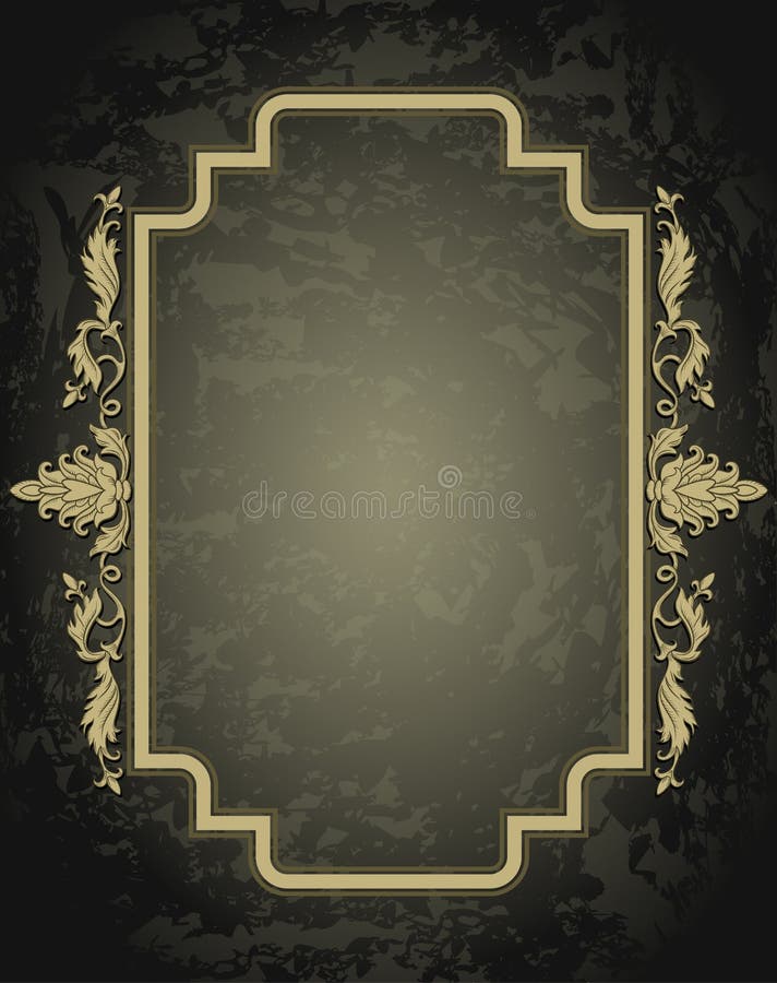 Medieval Manuscript Style Rectangular Frame. Vertical Orientation Stock ...