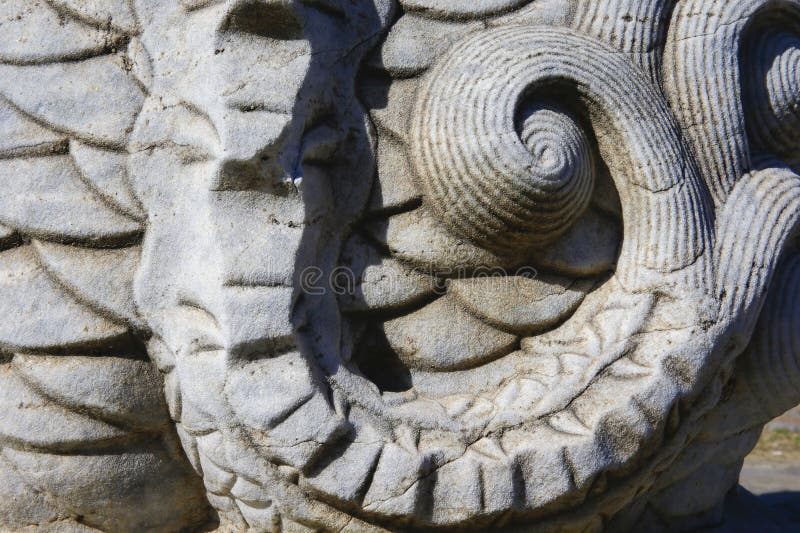 Vintage Ornament on the Stone. Close-up Seamless Texture. Stone Texture ...