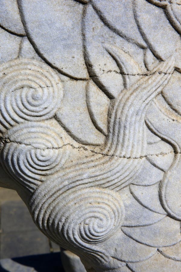 Vintage Ornament on the Stone. Close-up Seamless Texture. Stone Texture ...