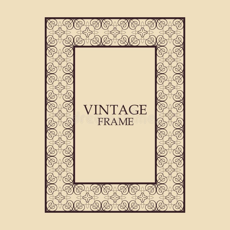 Vintage ornamental frame stock vector. Illustration of modern - 116031710